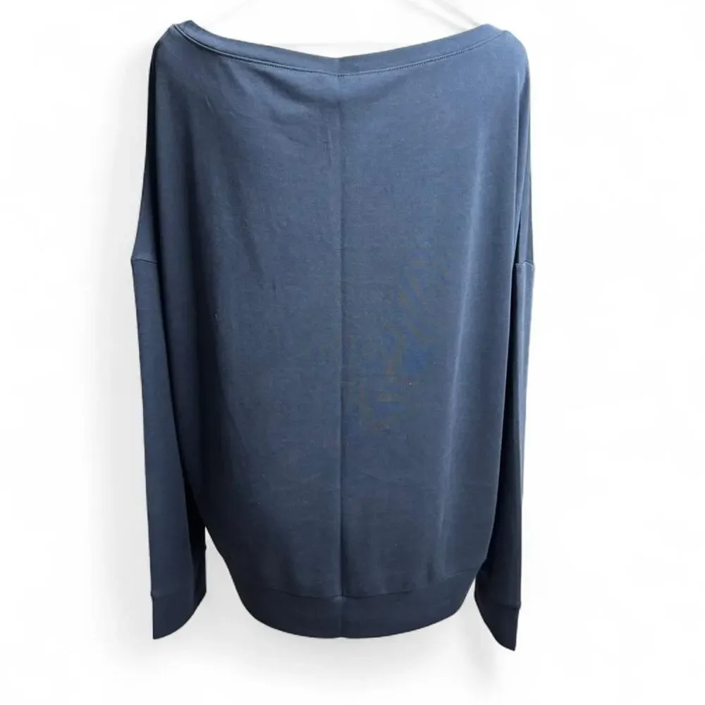 Fabletics | Tops | Fabletics Top Navy Boat Neck Eco Sleek Oversized ...